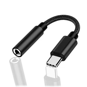 usb c to 3.5mm pixel 2 headphone jack adapter, sartyee nylon braided dac chipset type c to 3.5mm audio adapter usb c to 3.5mm with realtek noise reduction chip for pixel 2/xl, htc u11, essential ph-1