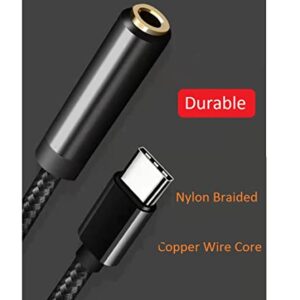 USB C to 3.5mm Pixel 2 Headphone Jack Adapter, Sartyee Nylon Braided DAC Chipset Type C to 3.5mm Audio Adapter USB C to 3.5mm with Realtek Noise Reduction Chip for Pixel 2/XL, HTC U11, Essential ph-1