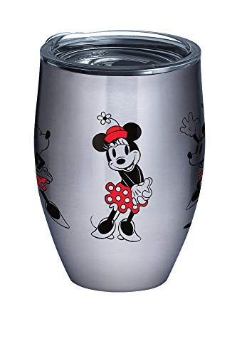 Tervis - 1308779 Tervis Disney - Minnie Mouse Poses Stainless Steel Insulated Tumbler with Clear and Black Hammer Lid, 12oz, Silver