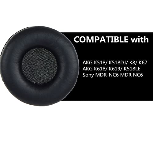 MDR-NC6 Replacement Earpads Ear Pad Cushions Compatible with Philips SHB3060, Sony MDR-NC7 NC6 NC5, AKG K518 K518DJ K81 K518LE Headphones