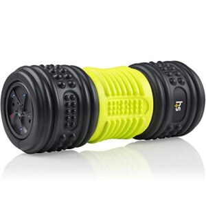 healthsmart vibrating foam roller, fsa & hsa eligible massage roller and muscle roller for exercise and physical therapy with four speed vibrations and deep tissue massage, firm density