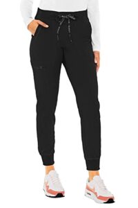 med couture women's touch collectionyoga jogger jenny scrub pant, black, medium