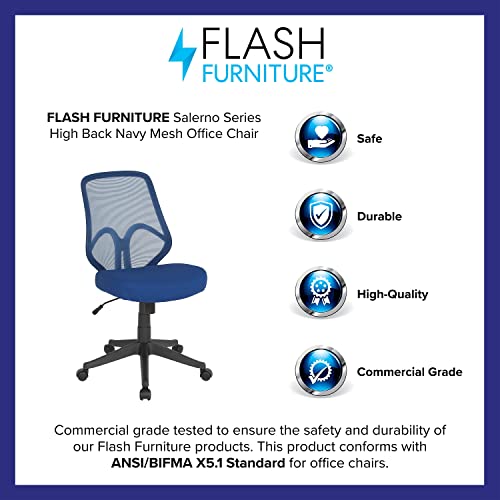 Flash Furniture Salerno Series High Back Navy Mesh Office Chair