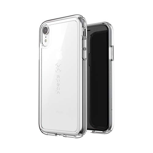 Speck iPhone XR Case - Drop Protection, Anti-Yellowing & Anti-Fade with Dual Layer Protetective, Slim Clear Case - Transparent Design with Bumper Covers - Crystal Clear iPhone XR Case - GemShell