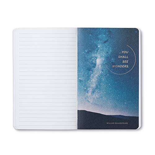 Compendium Softcover Journal - Look to the Stars – A Write Now Journal with 128 Lined Pages, 5”W x 8”H