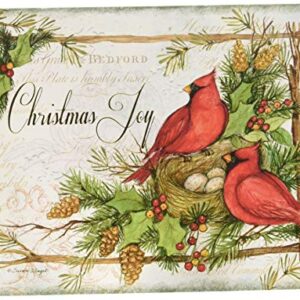 LANG Cardinal Christmas Assorted Two-Set Card, Exclusive LANG Artwork by Susan Winget for LANG, 18 Cards & 19 Envelopes, Glitter Embellishment, Linen-Embossed Card, Size: 5.375" x 6.875" (1008115)