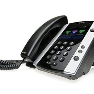 Polycom VVX500 Skype Business Media Phone - 2200-44500-019 (3.5” Touchscreen, 12-line PoE, Power Adapter Not Included) (Renewed)