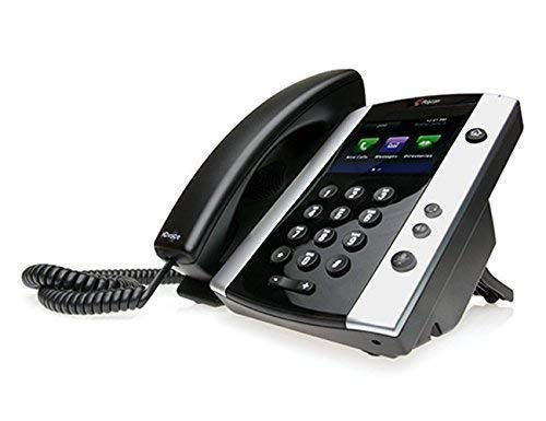 Polycom VVX500 Skype Business Media Phone - 2200-44500-019 (3.5” Touchscreen, 12-line PoE, Power Adapter Not Included) (Renewed)