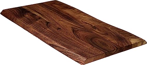 Mountain Woods Brown Hand Crafted Live Edge Acacia Cutting Board/Serving Tray | Charcuterie Board | Chopping Board for Vegetables, Fruits and Meat | Cheese Board - 20" x 11" x 0.75"