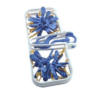 DoLessMore Foldable Plastic Hanging Dry Rack with 28 Clothespins - Space Saver Drier, Portable Drying for Travel