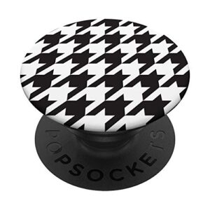 alabama houndstooth black and white popsockets popgrip: swappable grip for phones & tablets