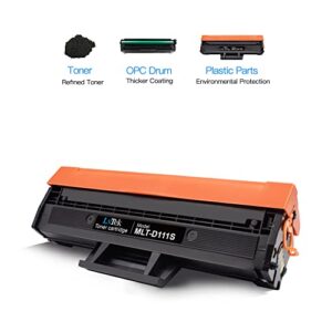 LxTek Compatible Toner Cartridge Replacement for Samsung 111S 111L MLT-D111S MLT-D111L to use with Samsung Xpress SL-M2020W M2020W SL-M2070FW M2070FW SL-M2070W M2070W Printer (2 Black, High Yield)