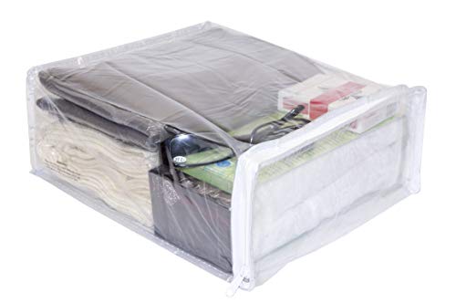 Clear Vinyl Zippered Storage Bags 9 x 11 x 4 Inch 10-Pack