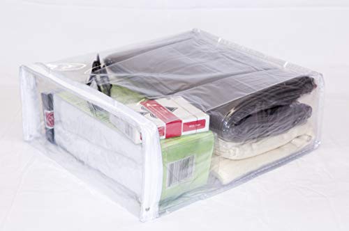 Clear Vinyl Zippered Storage Bags 9 x 11 x 4 Inch 10-Pack