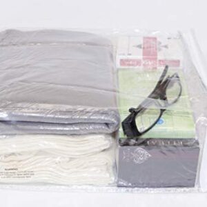 Clear Vinyl Zippered Storage Bags 9 x 11 x 4 Inch 10-Pack