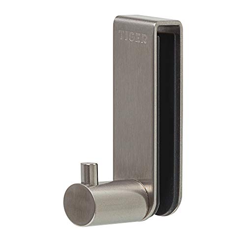 Tiger Rhino Glass Shower Door Towel Hook, 13x6,1x3,7 cm, Stainless Steel Brushed