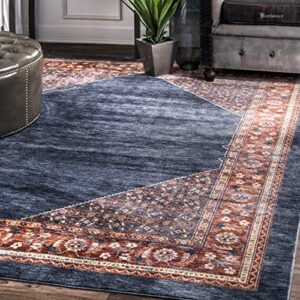 nuloom temptation floral persian area rug, 3' x 5', navy