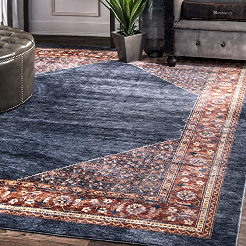 nuLOOM Temptation Floral Persian Area Rug, 3' x 5', Navy