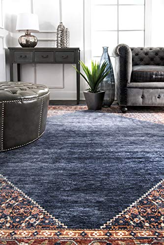 nuLOOM Temptation Floral Persian Area Rug, 3' x 5', Navy