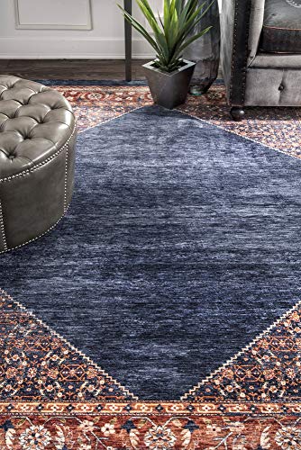 nuLOOM Temptation Floral Persian Area Rug, 3' x 5', Navy