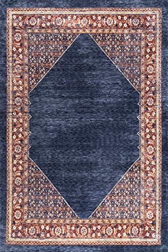 nuLOOM Temptation Floral Persian Area Rug, 3' x 5', Navy