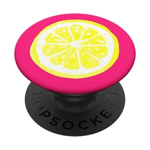 Lemon Slice Yellow on Hot Pink