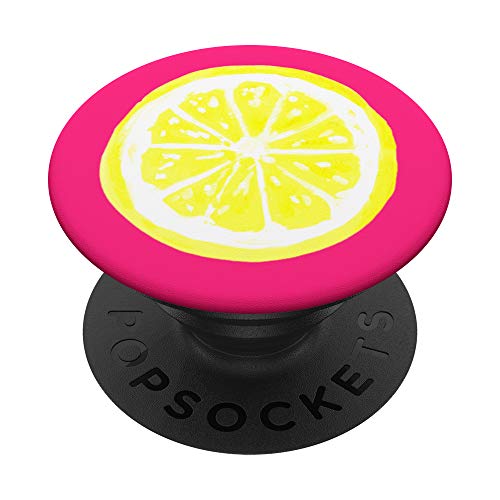 Lemon Slice Yellow on Hot Pink