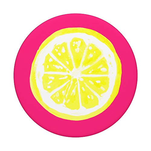 Lemon Slice Yellow on Hot Pink