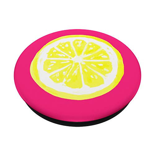 Lemon Slice Yellow on Hot Pink