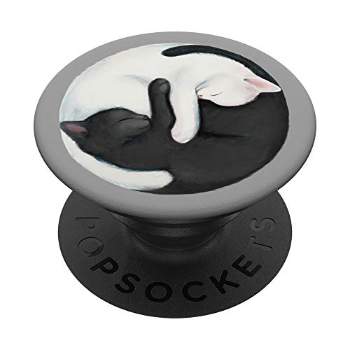 Balancing Yin Yang Cats PopSockets PopGrip: Swappable Grip for Phones & Tablets