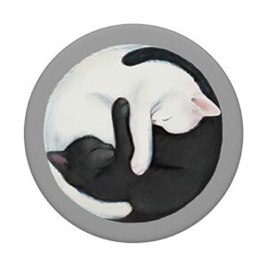 Balancing Yin Yang Cats PopSockets PopGrip: Swappable Grip for Phones & Tablets