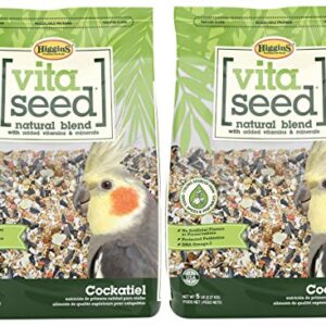 Higgins 2 Pack Vita Seed Cockatiel Food 2.5 LB. Ea Cockatiel Food 2 Bags 5 Pounds Total