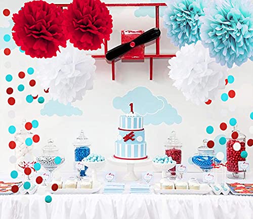 Dr. Seuss Party Decorations Cat in The Hat Thing 1 and Thing 2 Baby Shower Decorations//Dr Seuss Cat in The Hat 1st Birthday Party Supplies/Airplane Party Decor/2023 Nurse Graduation Decorations