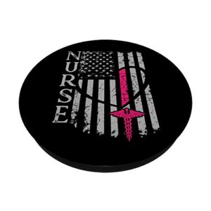 Nurse Flag PopSockets PopGrip: Swappable Grip for Phones & Tablets