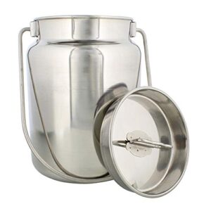 rural365 metal milk jug, 4 liter (1 gal) - stainless steel jug, rustic milk cans with lid, old fashion milk jug vases