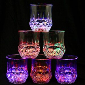 Liquid Activated Multicolor LED Tumblers ~ Fun Light Up Drinking Glasses - 6 oz. - Set of 8