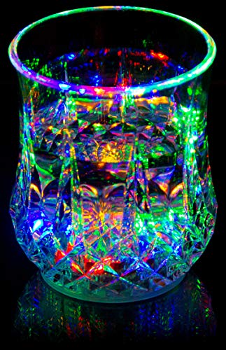 Liquid Activated Multicolor LED Tumblers ~ Fun Light Up Drinking Glasses - 6 oz. - Set of 8