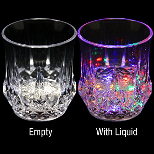 Liquid Activated Multicolor LED Tumblers ~ Fun Light Up Drinking Glasses - 6 oz. - Set of 8