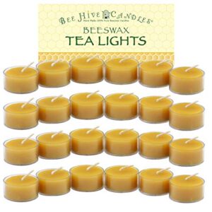 Bee Hive Candles 100% Pure Beeswax Tea Light Candles (24-Case)