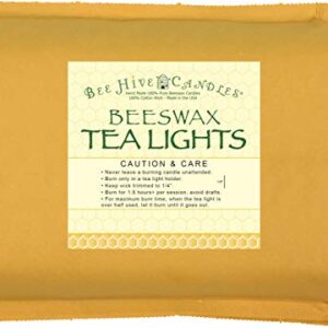 Bee Hive Candles 100% Pure Beeswax Tea Light Candles (24-Case)