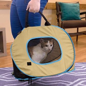 SportPet Designs Cat Carrier with Zipper Lock- Foldable Travel Cat Carrier (CM-0430)