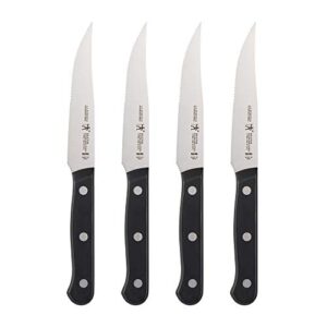 henckels solution razor-sharp steak knife set of 4, german engineered informed by 100+ years of mastery, black