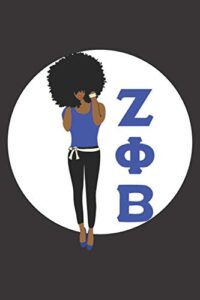 zeta phi beta: sorority blank lined journal notebook 6” x 9” | 110 pages