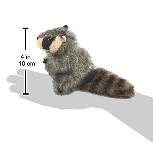 Folkmanis Mini Raccoon Finger Puppet, Gray, 1 EA