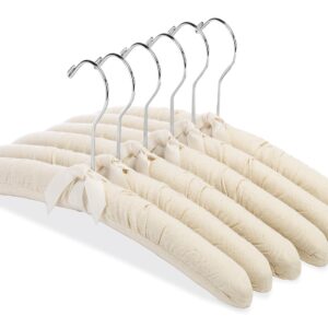 Whitmor Padded Hangers-Canvas-Set of 6, Length: 16" Width: 15" Height: 2", As Shown in The Picture, 6 Count