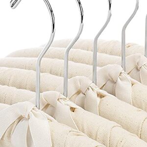 Whitmor Padded Hangers-Canvas-Set of 6, Length: 16" Width: 15" Height: 2", As Shown in The Picture, 6 Count