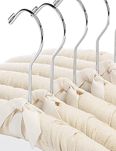 Whitmor Padded Hangers-Canvas-Set of 6, Length: 16" Width: 15" Height: 2", As Shown in The Picture, 6 Count