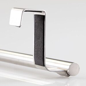 iDesign Forma Metal Over the Cabinet Towel Rack for Bathroom and Kitchen, 9.25" x 2.5" x 2.5", Brushed Stainless Steel