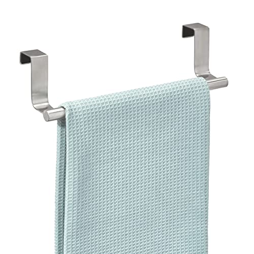 iDesign Forma Metal Over the Cabinet Towel Rack for Bathroom and Kitchen, 9.25" x 2.5" x 2.5", Brushed Stainless Steel