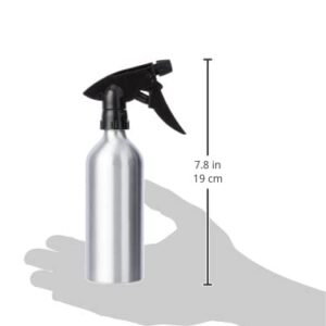 iDesign Aluminum 12 0z. Spray Bottle The Metro Collection, 12 Ounce, Brushed Metal with Black Nozzle